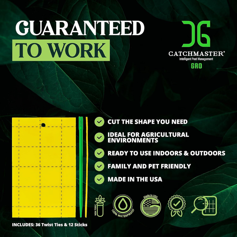 3x5 Yellow Sticky Cards: Double-Sided Insect Traps - Catchmaster