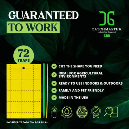 3x5 Yellow Sticky Cards: Double-Sided Insect Traps – Catchmaster